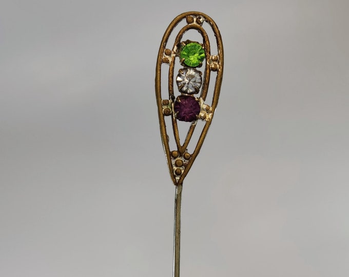 Antique 1910‘s Victorian Suffragette Stickpin Filigree Brass Hat Pin ...