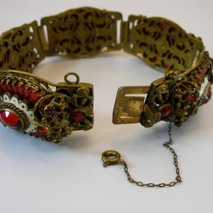 Max Neiger Jewelry Set, 1920s Czech Art Deco Glass Enamel Filigree ...