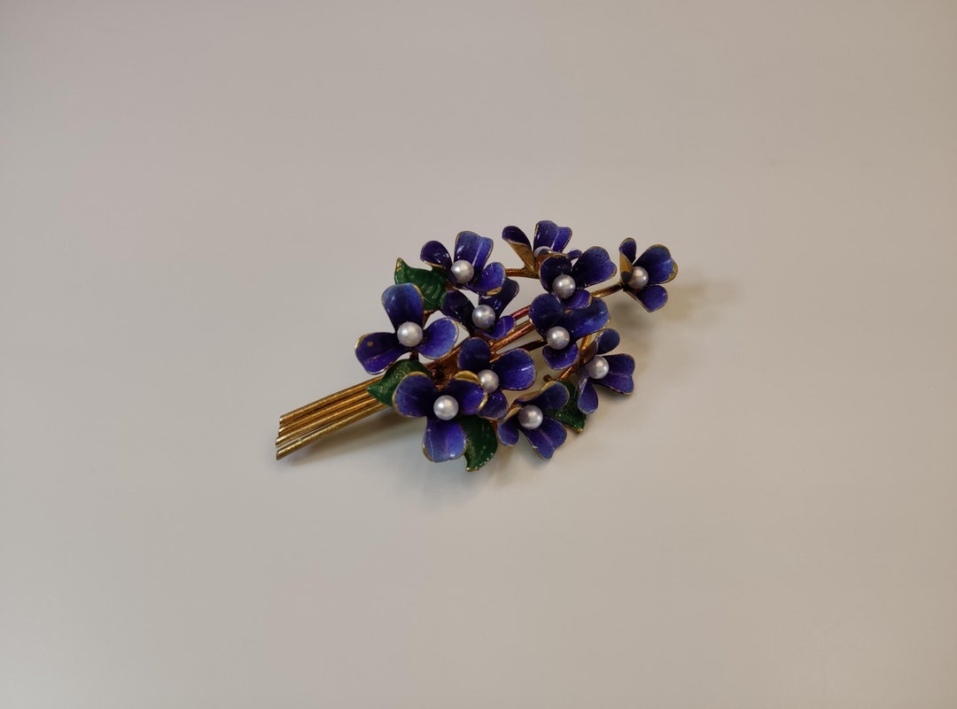 Suffragette, Signed Made in Austria, Edwardian Brooch, Violets, Antique ...