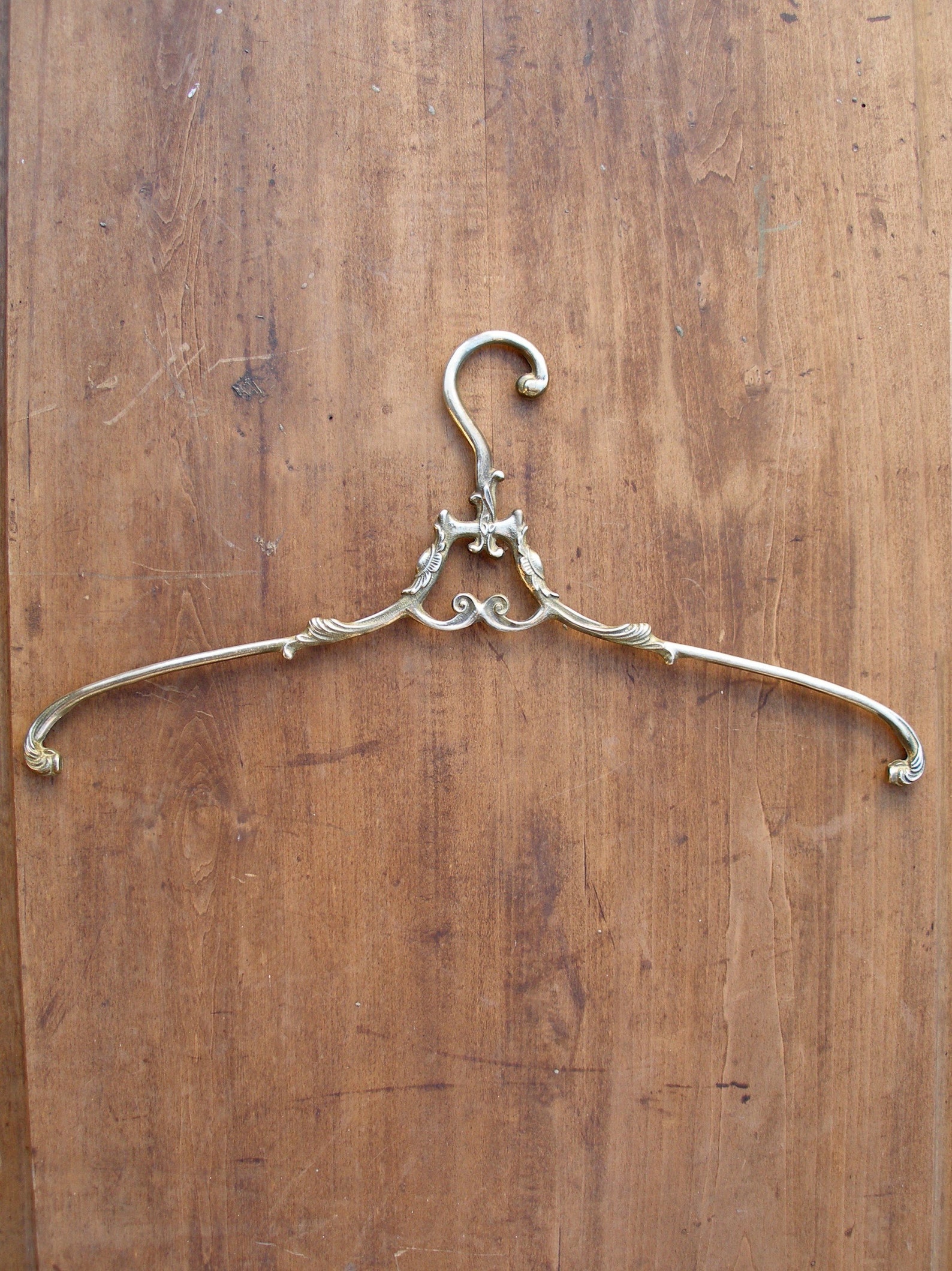 Brass Clothes Hanger, Antique French Coat Hanger, Brass Wedding Dress ...