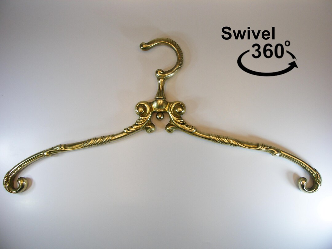 Swivel Solid Vintage Brass Bridal Hanger-brass Wedding Dress Hanger ...