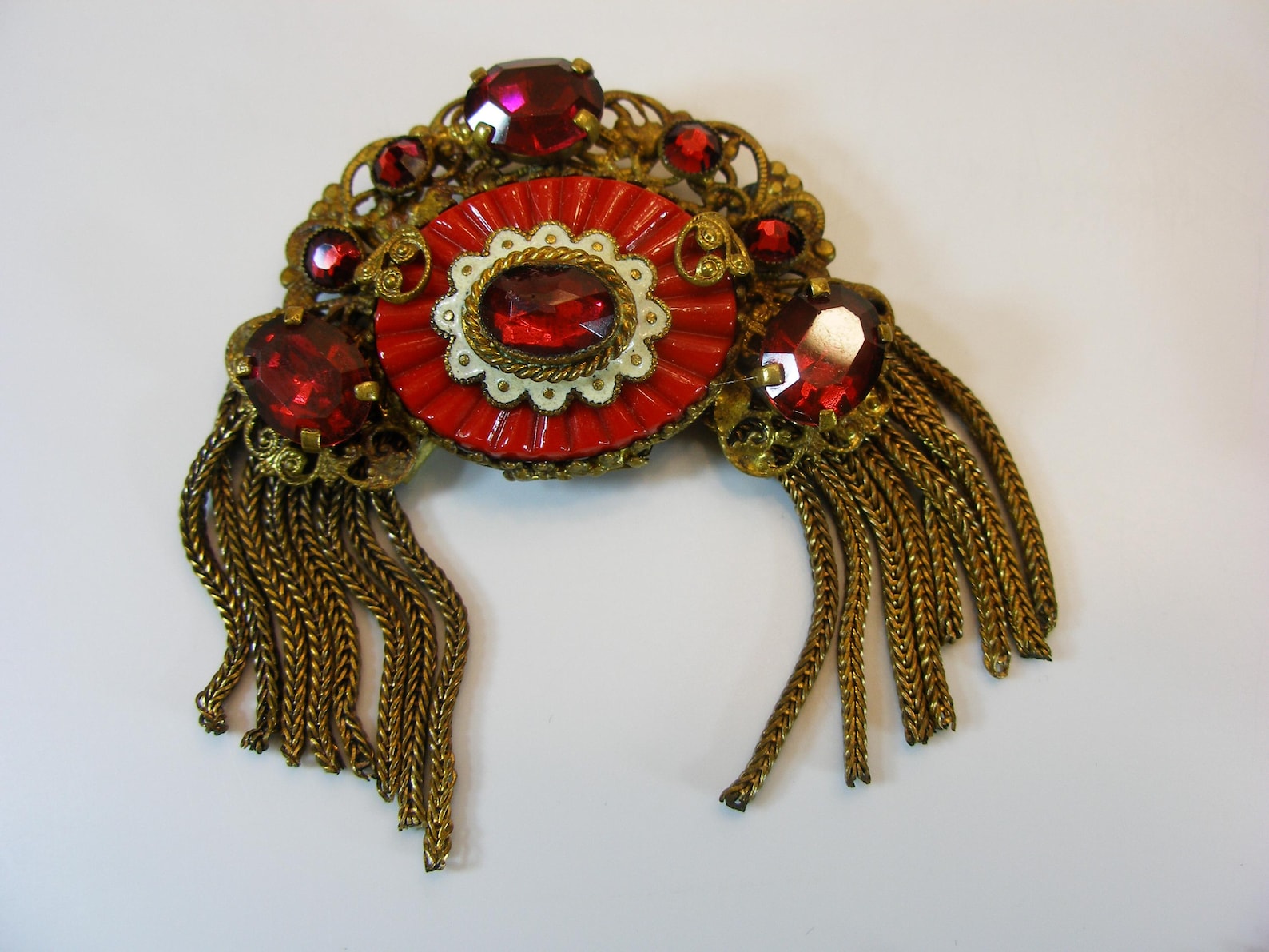 Max Neiger Jewelry Set, 1920s Czech Art Deco Glass Enamel Filigree ...