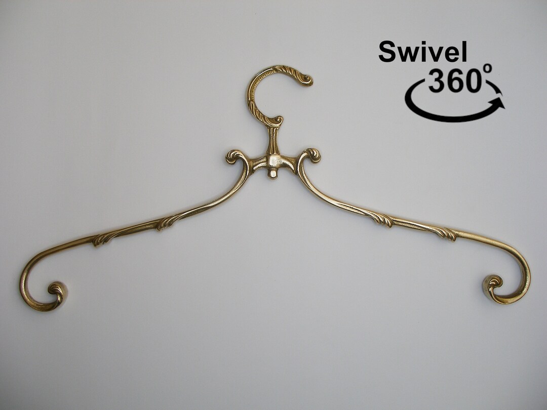 Swivel Brass Wedding Hanger Rotating Bridal Hook Keepsake Design Dress ...
