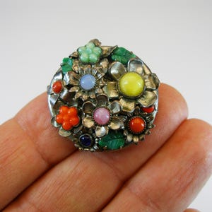 1920s Czech Filigree Brooch-vintage NEIGER Brooch-art Deco Neiger Glass ...