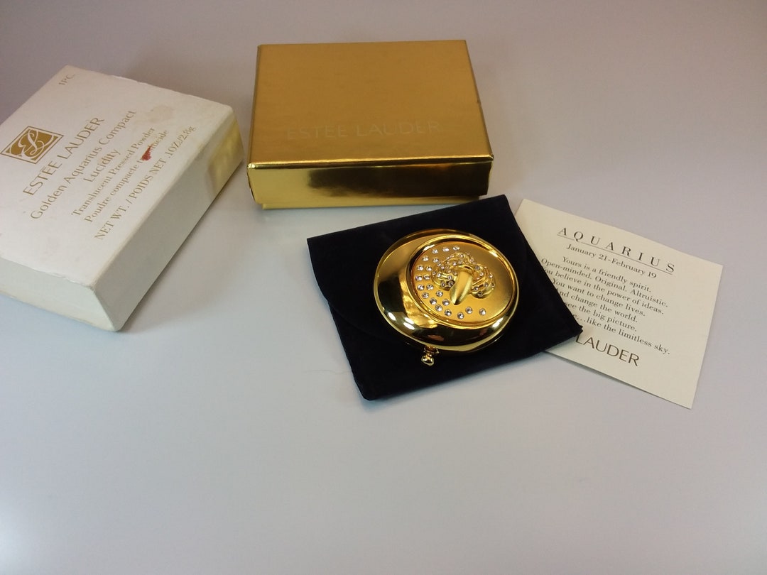 Estée Lauder Aquarius Compact, Mirror Compact, Vintage Personal ...
