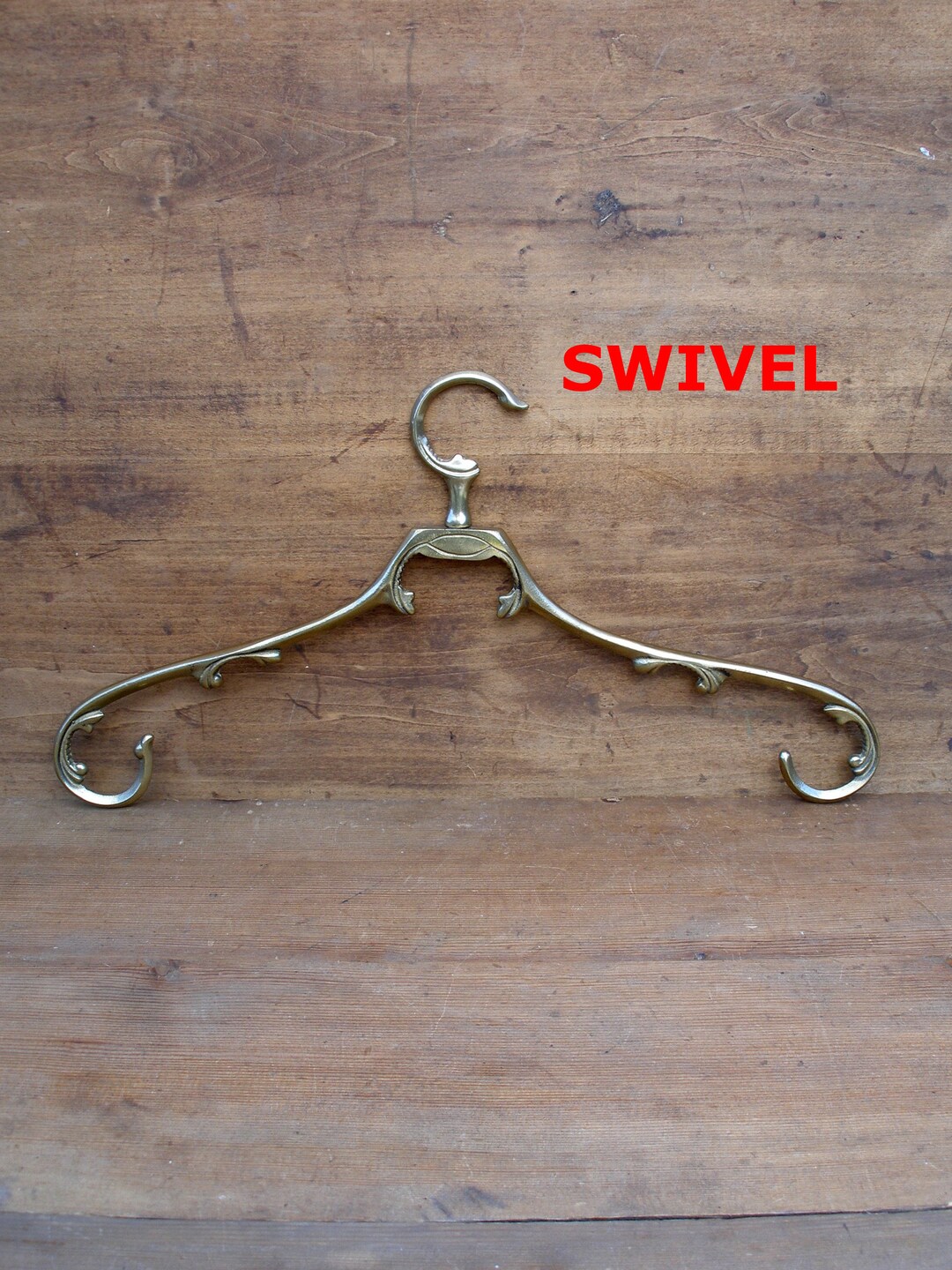 Vintage Brass Clothes Hanger, Antique Brass Wedding Dress Hanger, Old ...