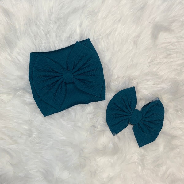 Teal Bow - Etsy