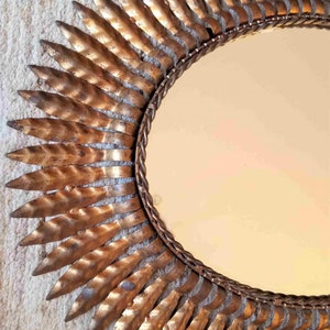 Oval Sun Mirror Sunburst Sunshine Mirror Entryway Gold Mirror Bedroom ...