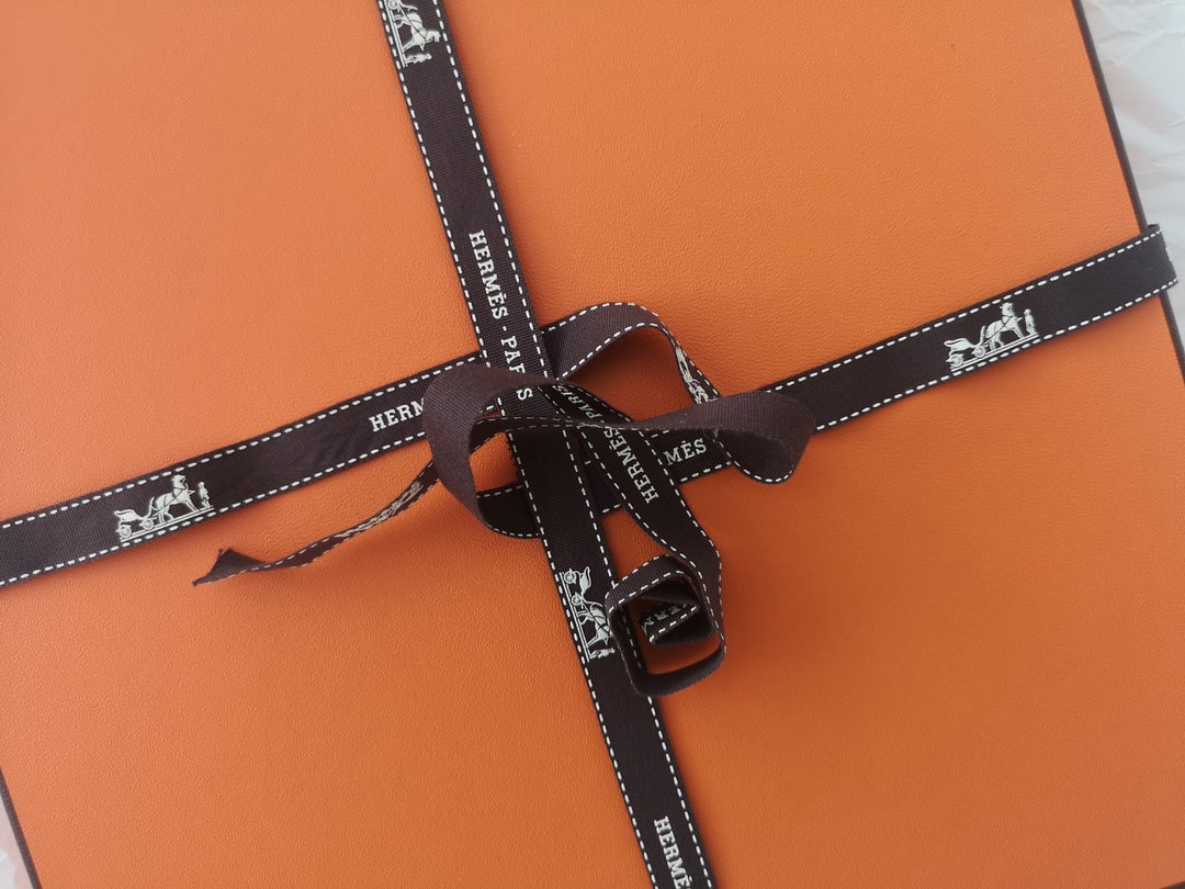 Large Rectangular Hermes Box Flat Box Hermes Storage Box Hermes Orange ...