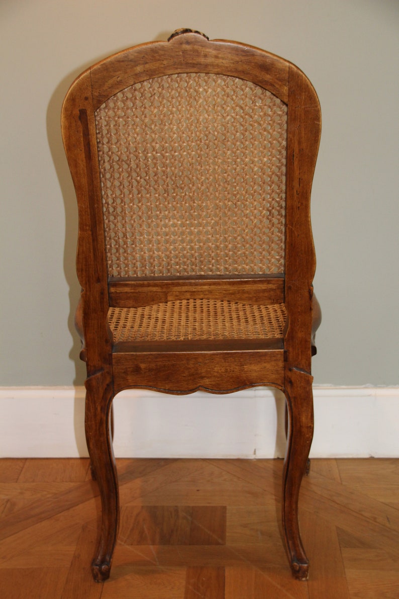 French Cane Chair, Louis XV Style, Wood Dining Chair - Etsy