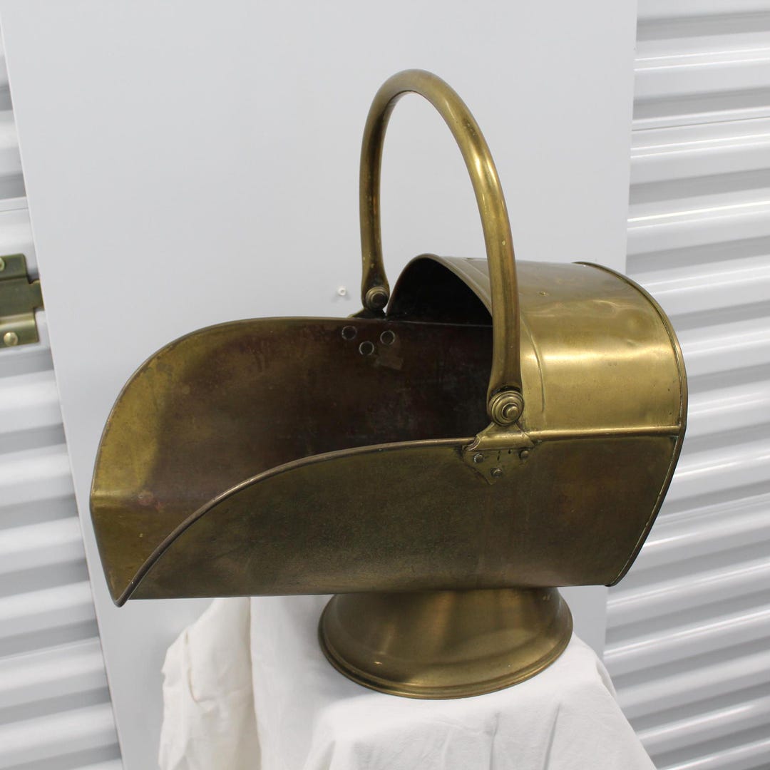 Coal Scuttle Coal Bucket Log Basket Log Bucket Chalet Decor Fireplace ...