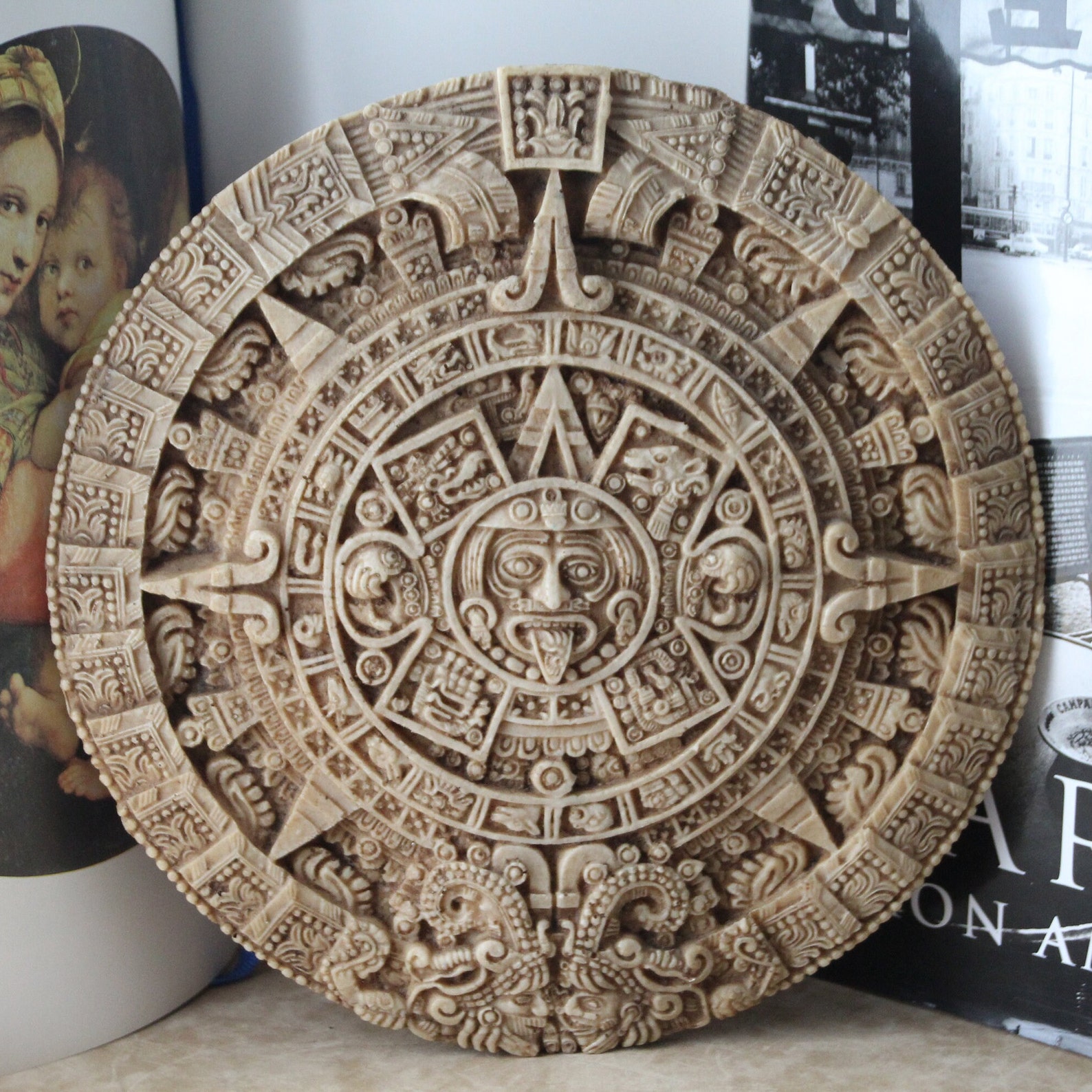 Aztec Calendar Wall Decor Mexica Calendar Aztec Sun Stone Mexico Maya ...