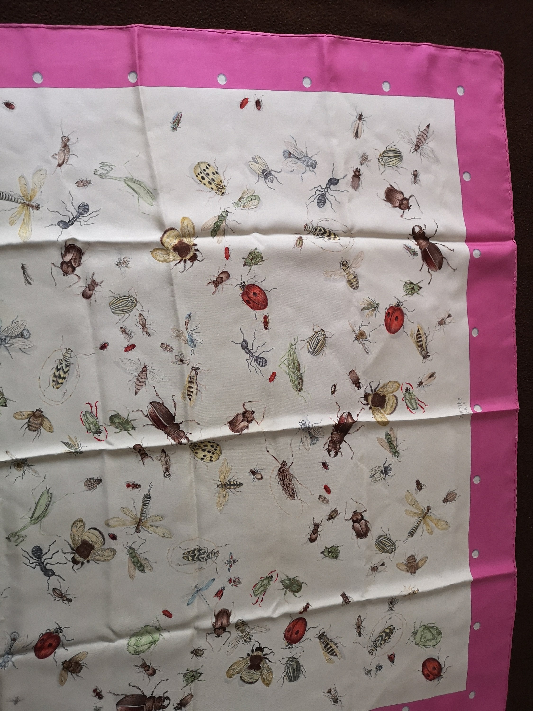 Fuchsia Bug Scarf Insect Hermes Silk Scarf Ladybug Ladybird - Etsy