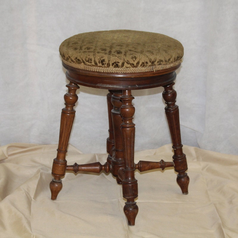 Antique Piano Stool - Etsy