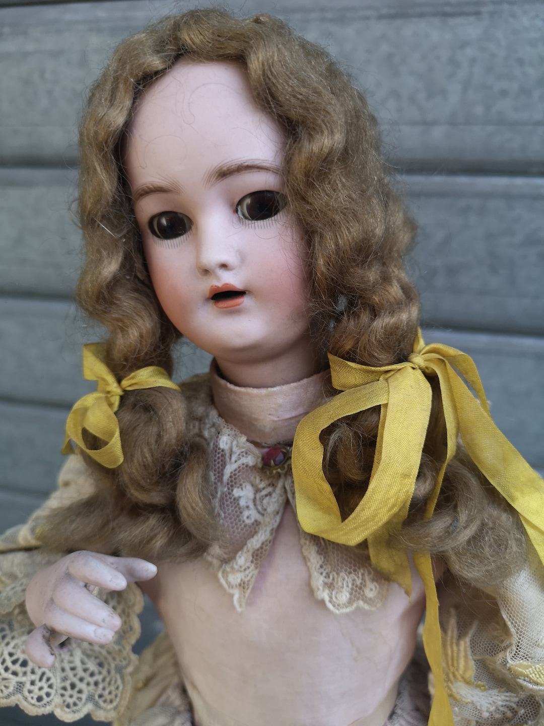 LAMBERT BOURGEOIS Mechanical Automaton Victorian Lady Bisque Doll Music ...