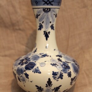 Vintage Delft Blue and White Vase Delft Dutch Flower Vase Blue Flowers ...