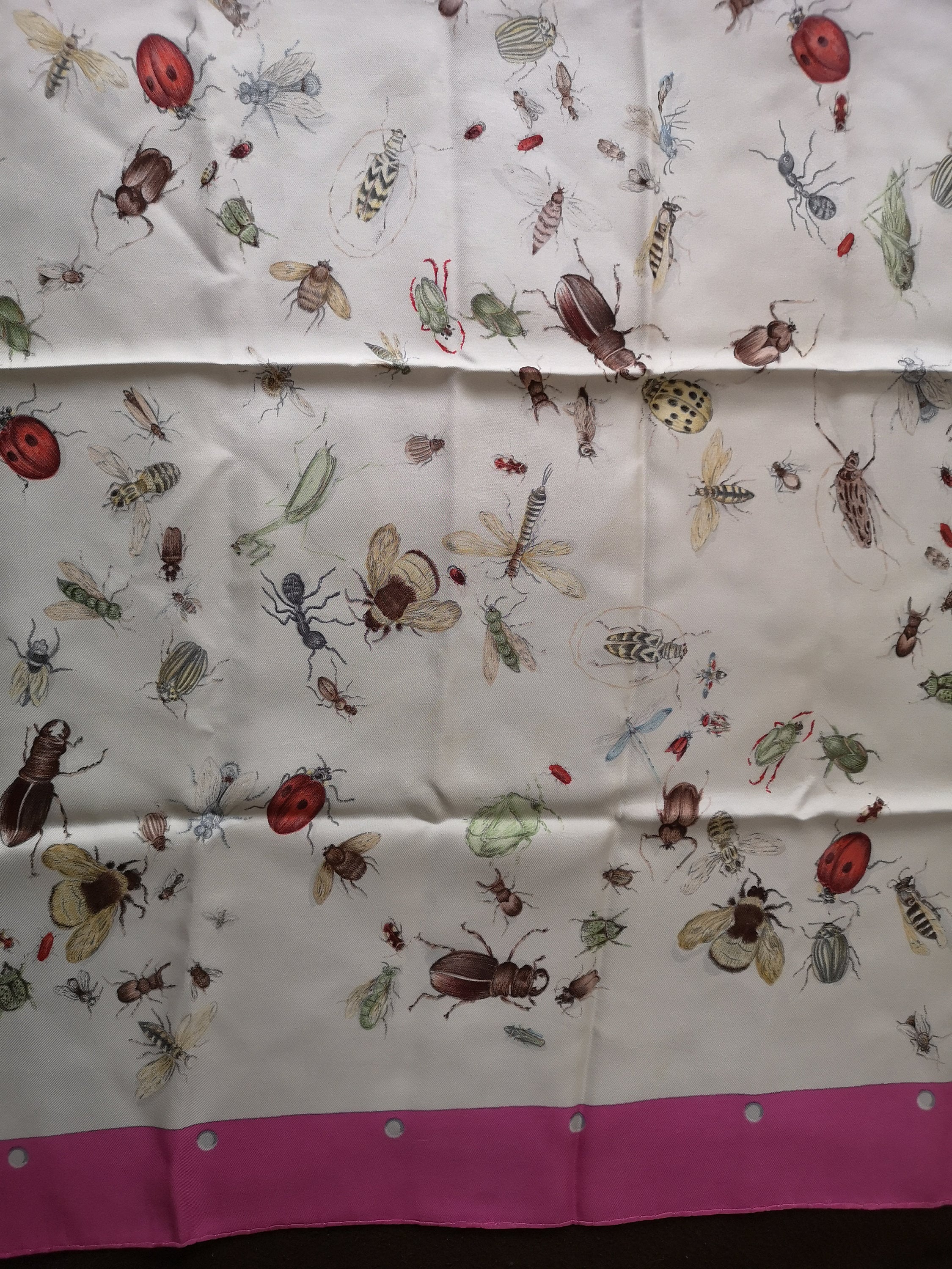 Fuchsia Bug Scarf Insect Hermes Silk Scarf Ladybug Ladybird - Etsy