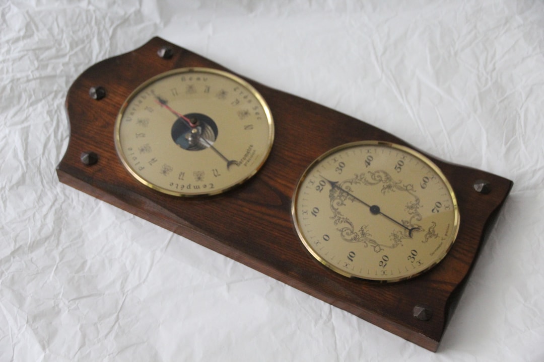 Vintage French Barometer Antique Thermometer Gold Wall Decor Gold Wall ...