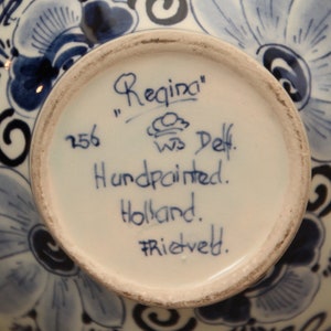 Vintage Delft Blue and White Vase Delft Dutch Flower Vase Blue Flowers ...