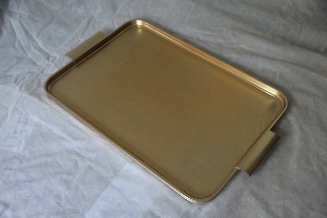 Serving Tray With Handles Gold Tray Holiday Table Decor Summer Table ...