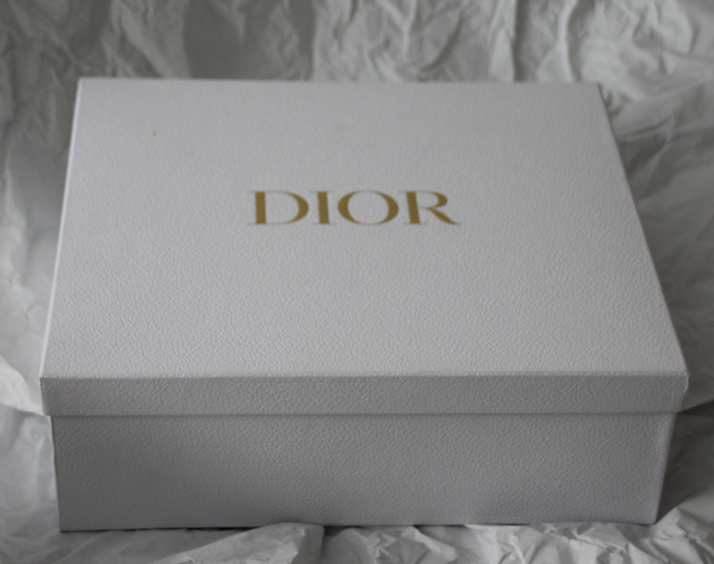 DIOR White Gift Box Fashion Accessories Storage Clothes Bag Gold ...