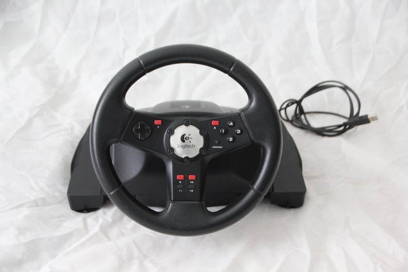 Race Car Racing Gaming Formula Vibration Feedback Wheel and Pedals ...