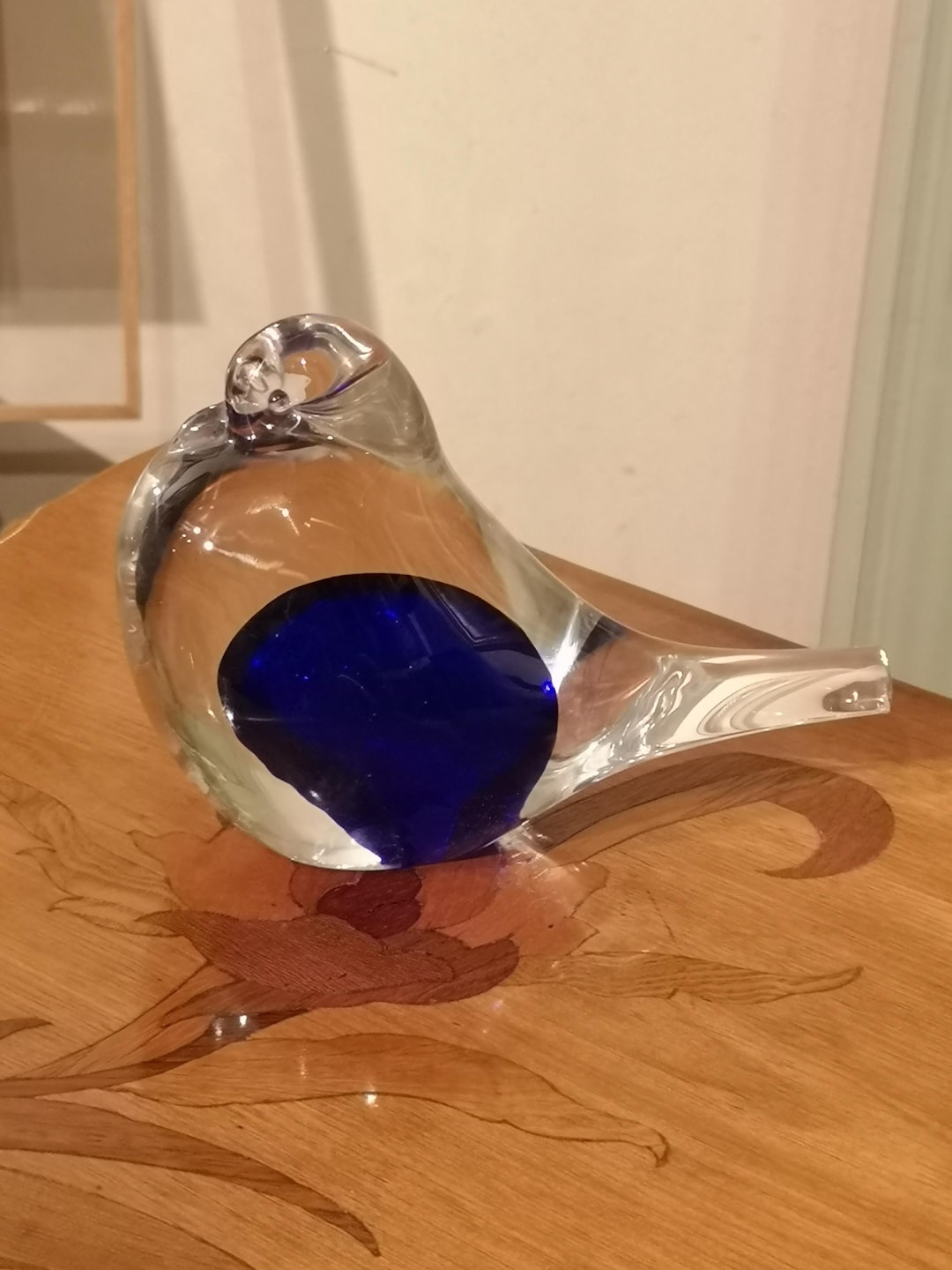 Murano Art Glass Pigeon Figurine Blue Dove Glass Bird Blue Bird ...