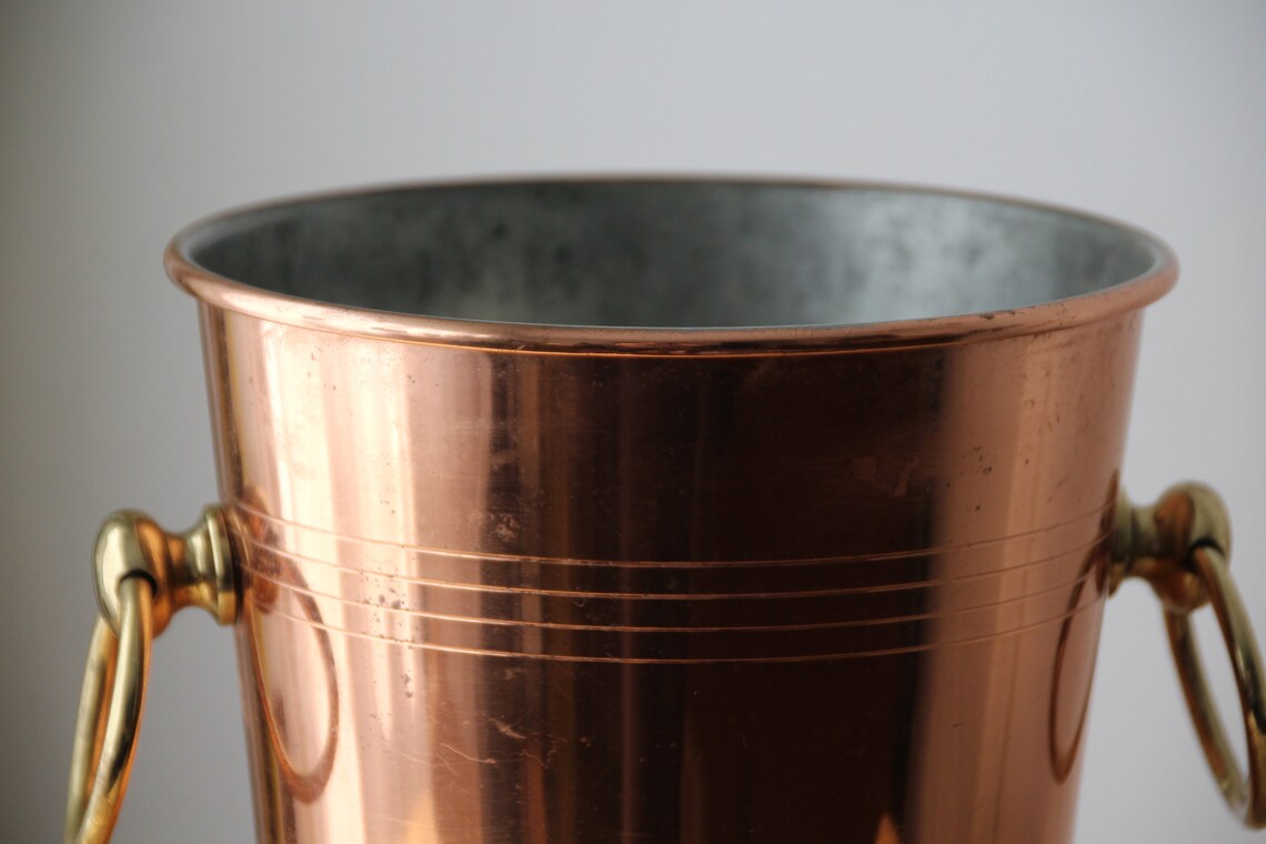 Champagne Bucket Champaign Ice Wine Bottle Cooler Copper Vase Holiday ...