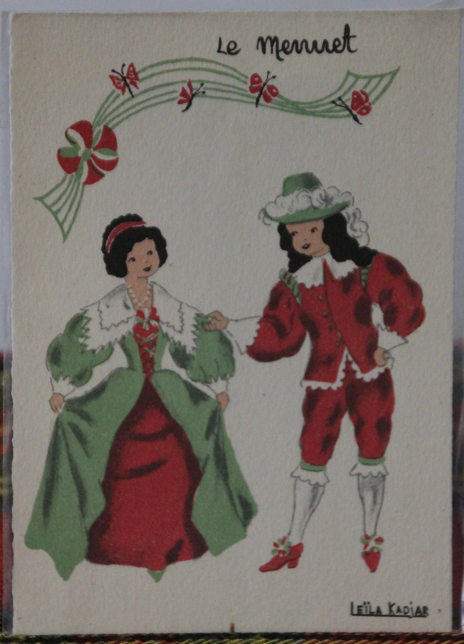 French Vintage Postcard Waltz Dance Minuet Gavotte Pavanne Ball Signed ...