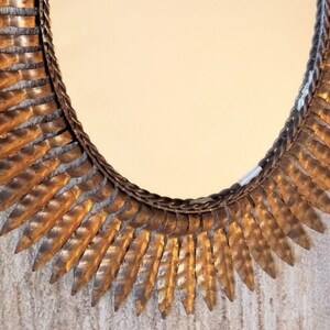 Oval Sun Mirror Sunburst Sunshine Mirror Entryway Gold Mirror Bedroom ...