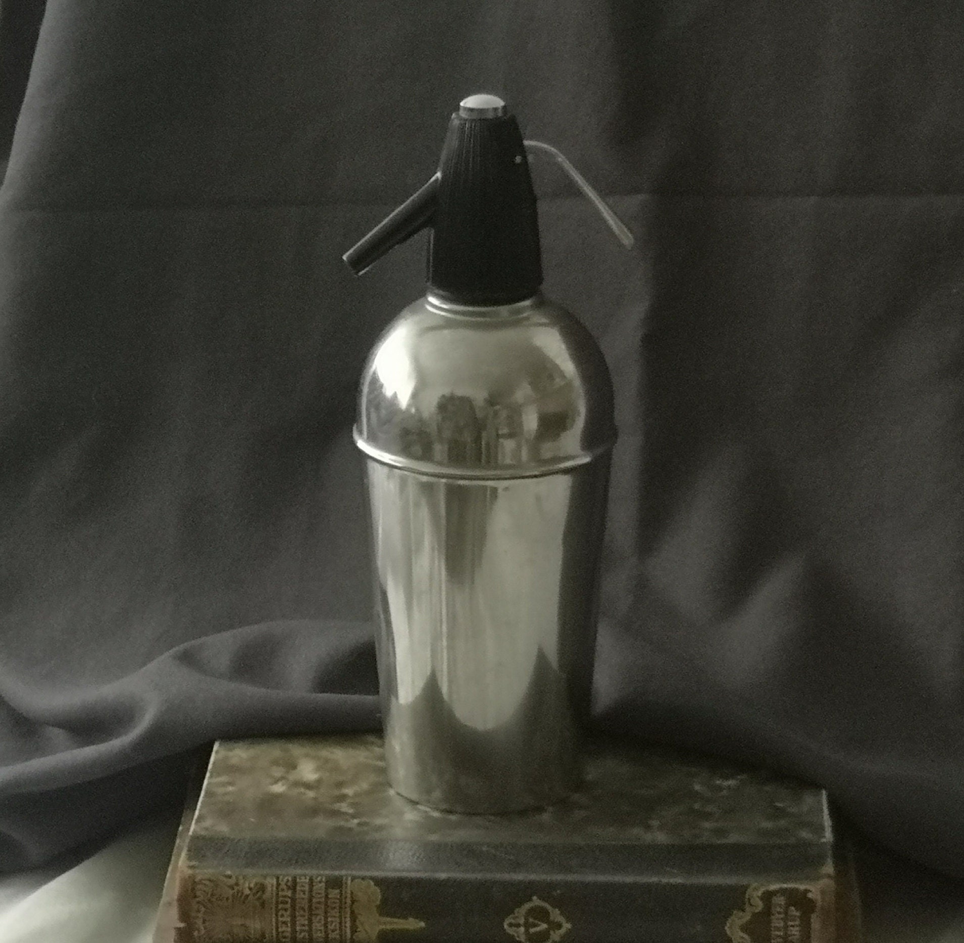 Silver Soda SYPHON Seltzer Bottle Barware Mixed Drinks Bar - Etsy