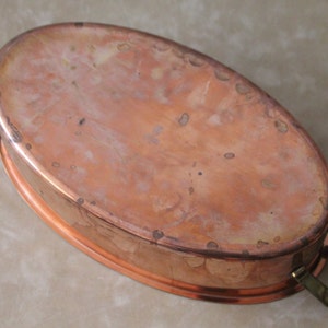 Copper Pan With Lid Bronze Handles Fish Kettle Copper Poacher Copper ...