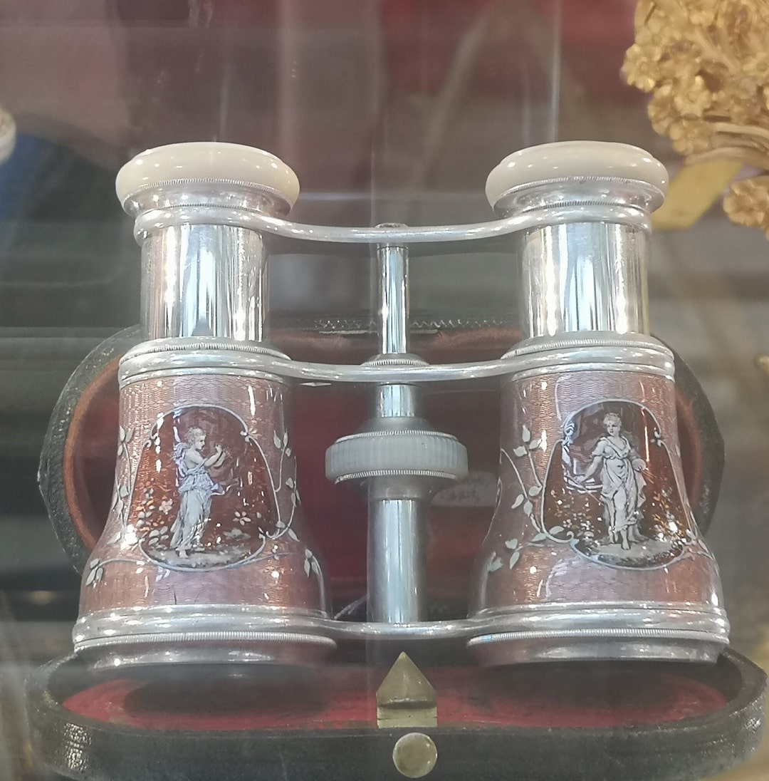Pink French Opera Glasses Pink Enamel Opera Binoculars Antique Opera ...