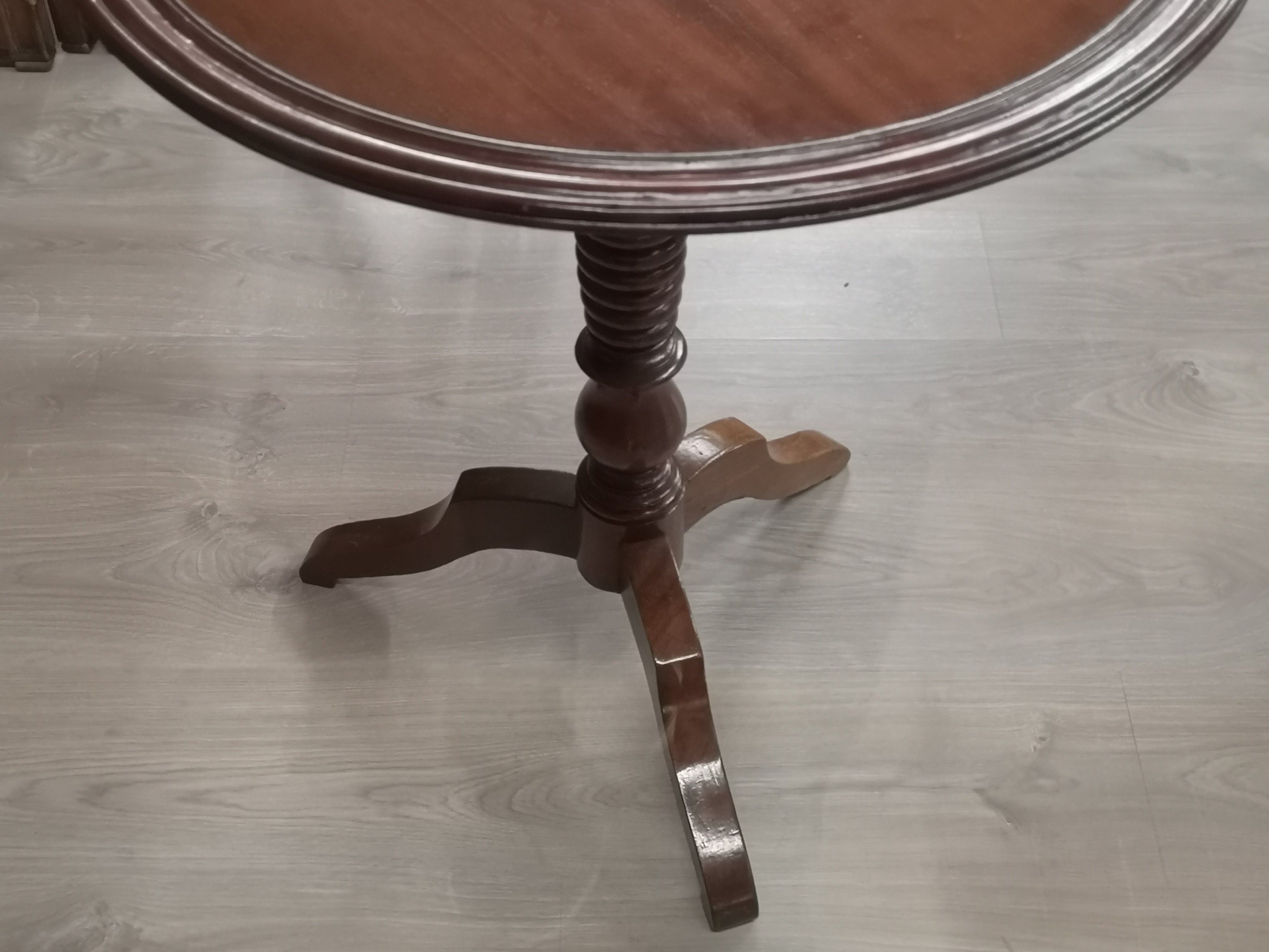 French Antique Round Table Solid Wood Accent Table End Table - Etsy