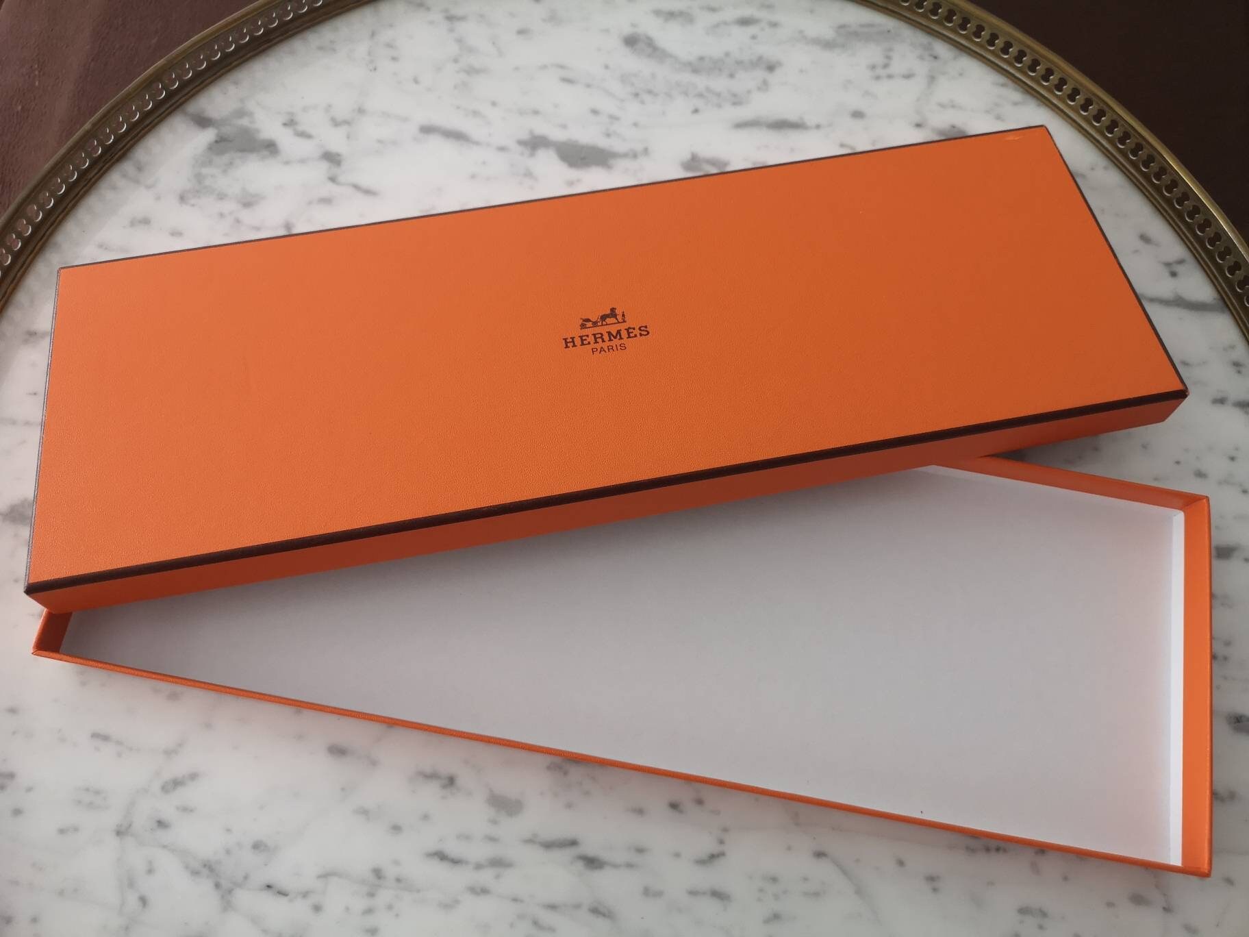 Hermes Paris France Gift Box Hermes Orange Box Hermes Silk Scarf Box ...