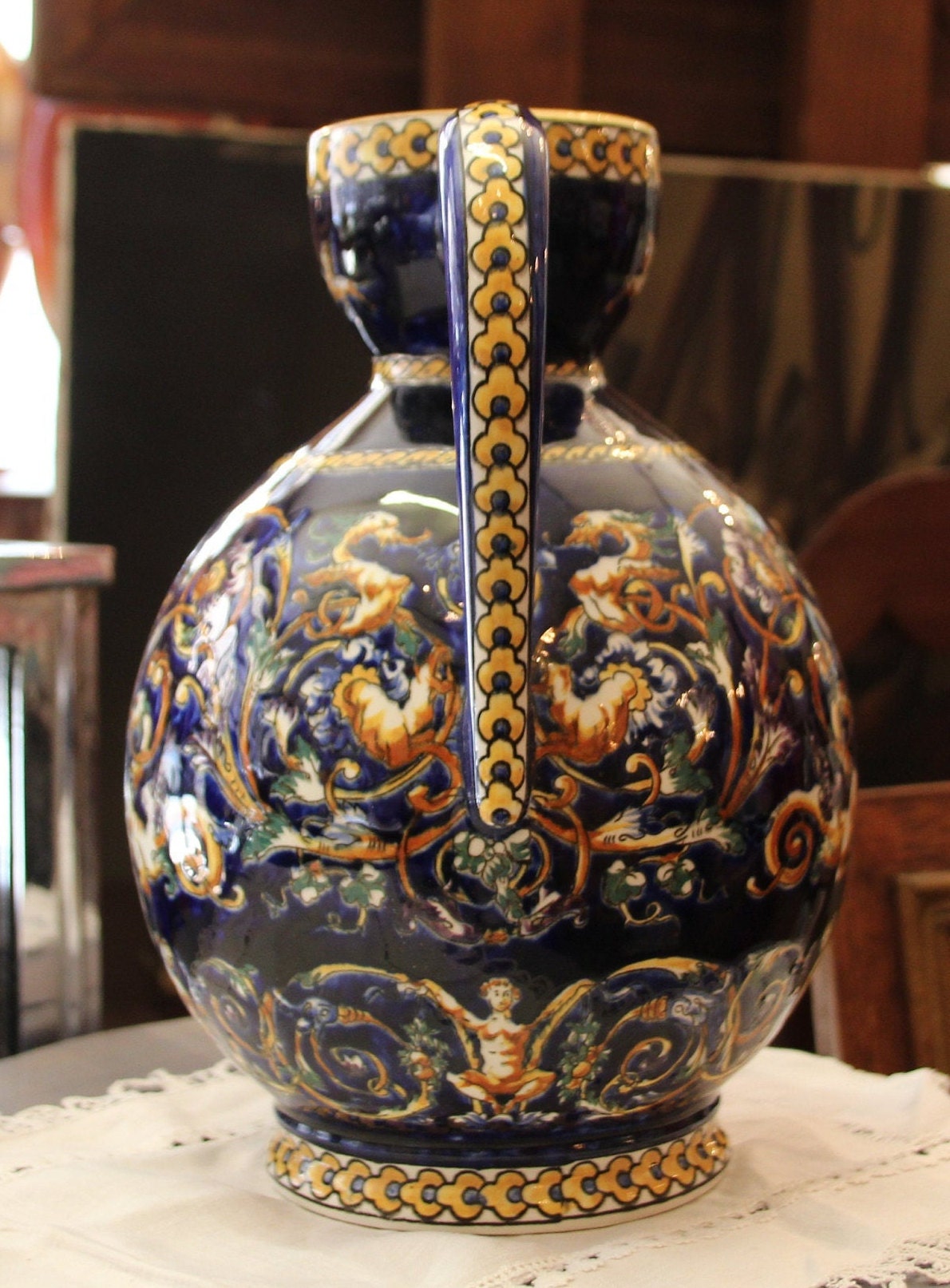 Large blue pitcher jug Water pitcher Pottery pitcher Wedding | Etsy