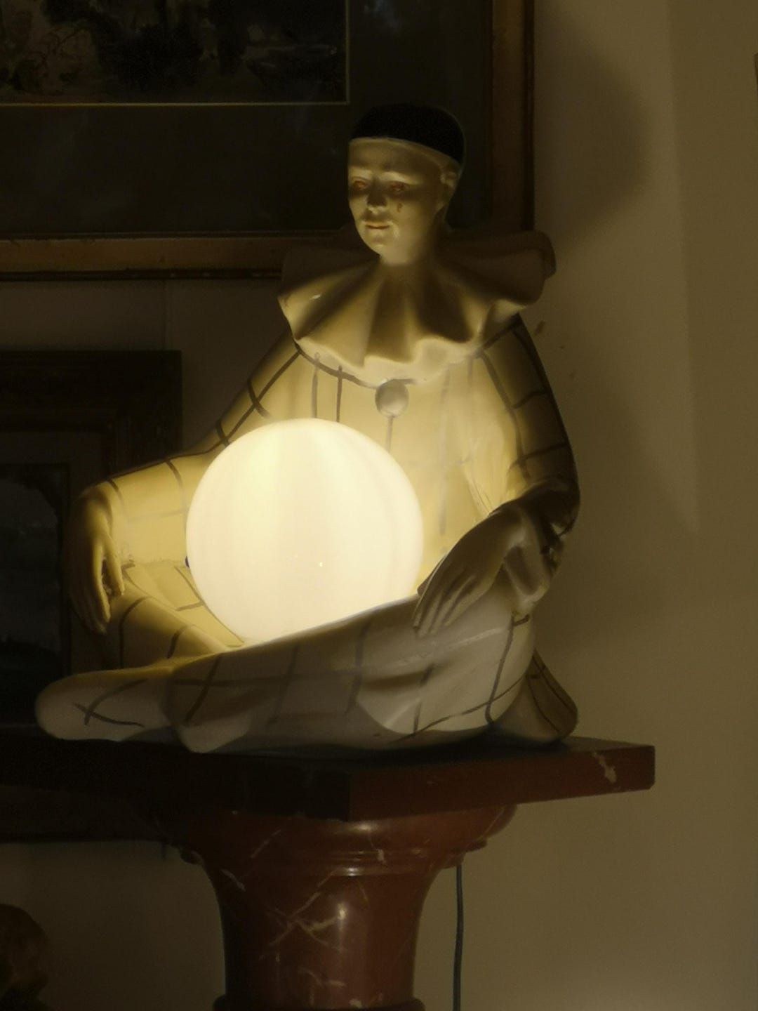 Pierrot Figurine Lamp Statue Sculpture Doll Clown Vintage Venice ...
