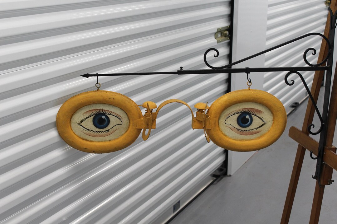 Optician Sign Antique Optometrist Trade Sign Wall Bracket Optical ...