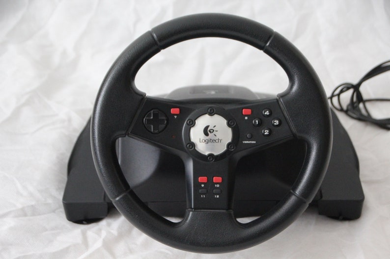 Race Car Racing Gaming Formula Vibration Feedback Wheel and Pedals ...