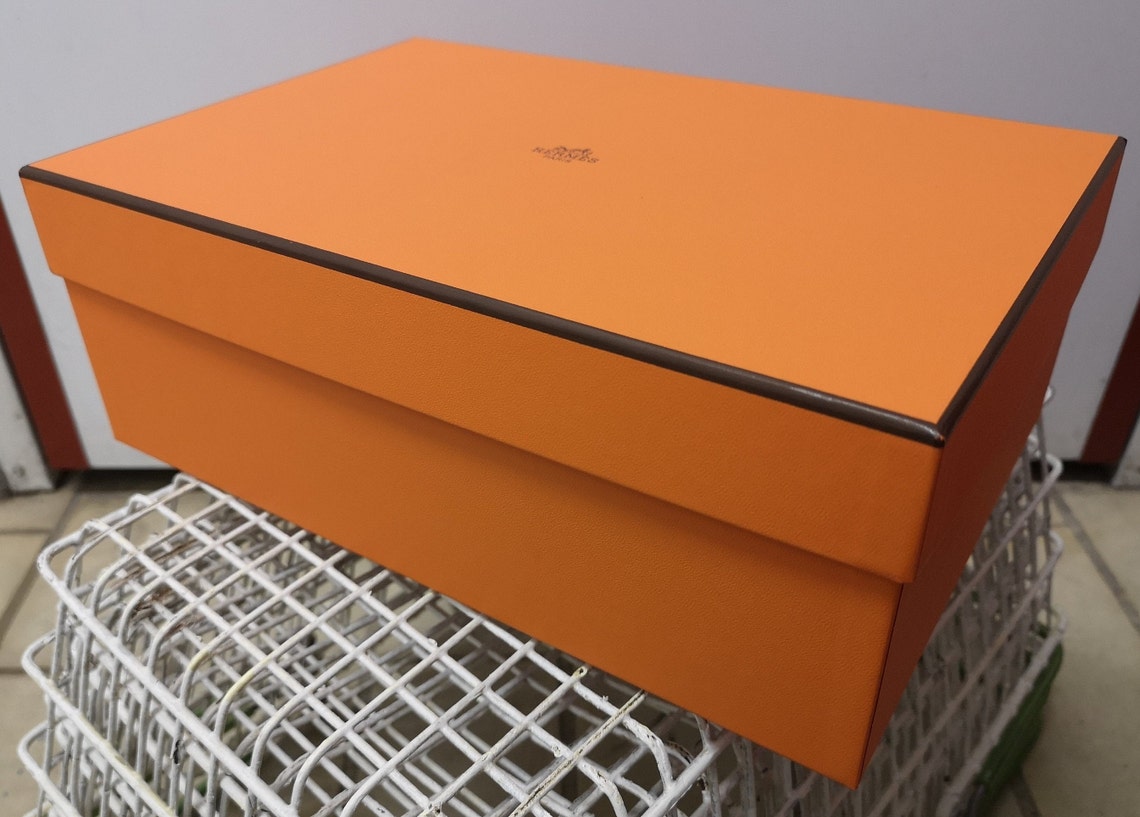Hermes Shoes Box Orange Gift Box Storage Organization Fashion - Etsy