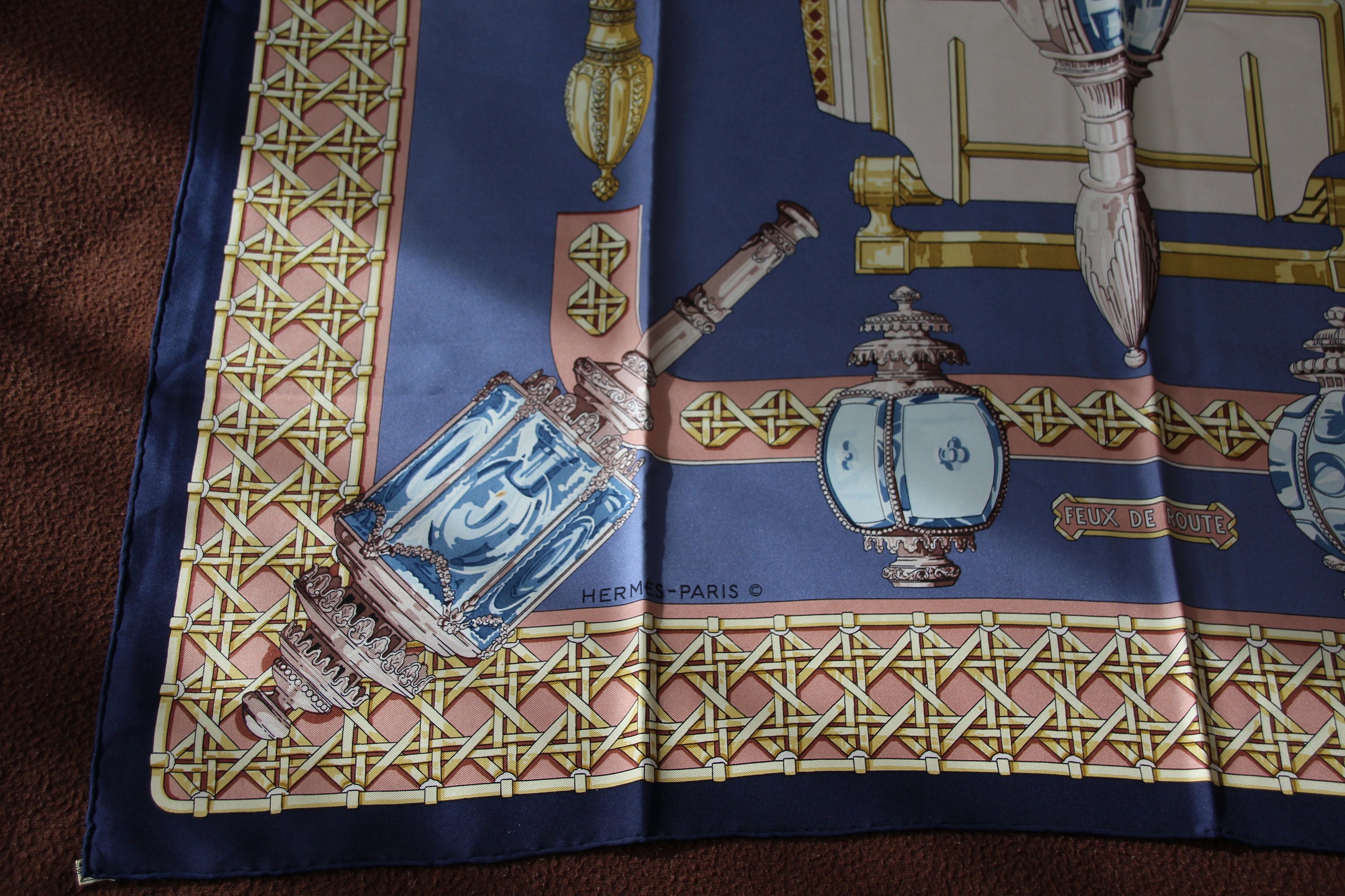 Hermes Silk Scarf Hermes Scarf Authentic Hermes Scarf Purple - Etsy