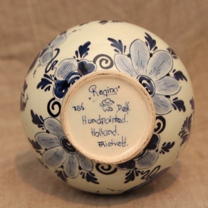 Vintage Delft Blue and White Vase Delft Dutch Flower Vase Blue Flowers ...