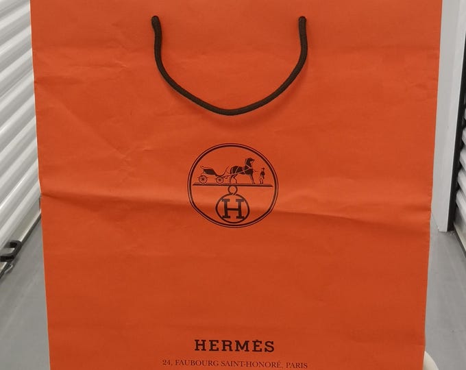 Extra Large Orange Hermes Shopping Bag Gift Wrapping Elegant Gift for ...