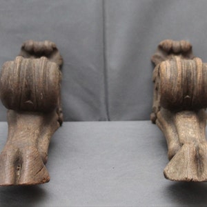 RESERVED Devil Goat Legs Carved Wood Devil Feet Decor Architectural ...