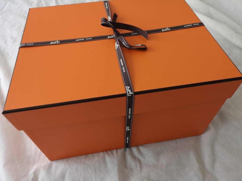 Large Rectangular Box Storage Box Orange Box Clothes Bag Box Fashion ...