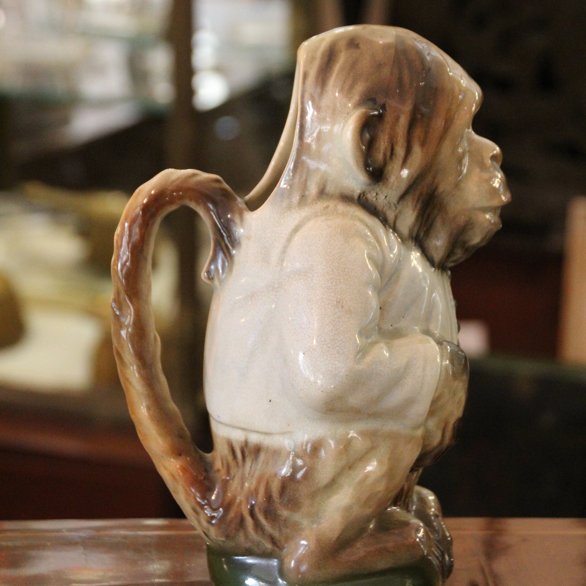 Antique Majolica Monkey Pitcher Monkey Figurine Monkey Gift - Etsy