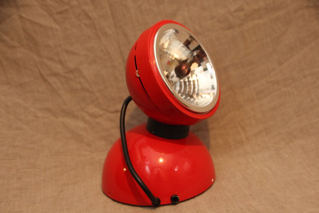 Red Spot Light Space Age Style Azimut Made in France Red Metal Lighting ...