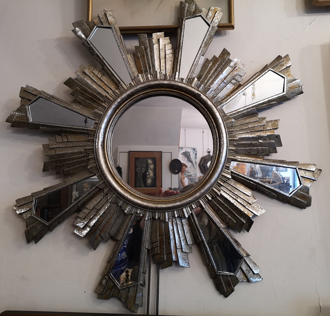 Silver Mirror Sun Mirror Sunshine Mirror Starburst Mirror Sunburst ...