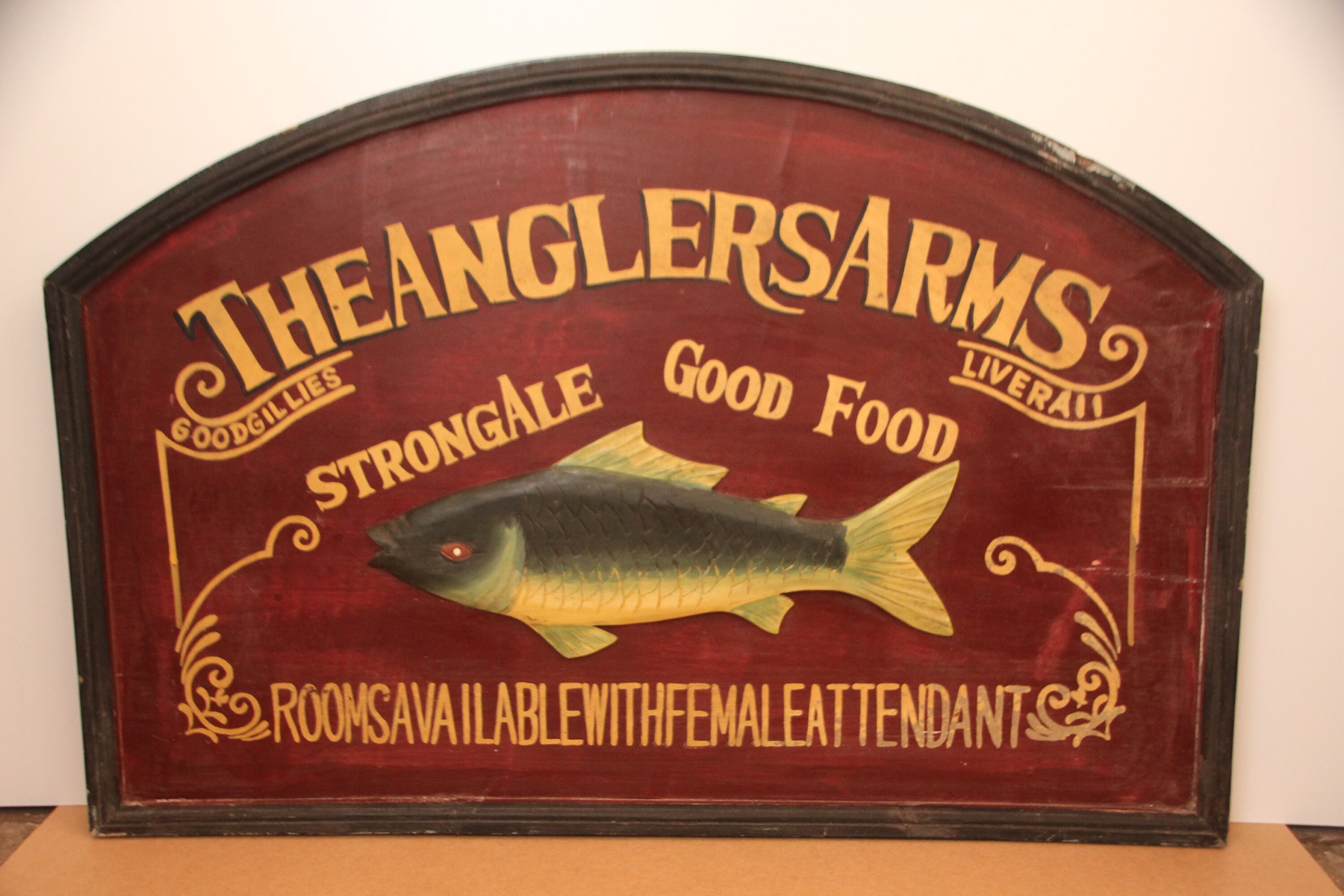 Fish Wall Decor Art the Anglers Arms Strong Ale Good Food Restaurant ...