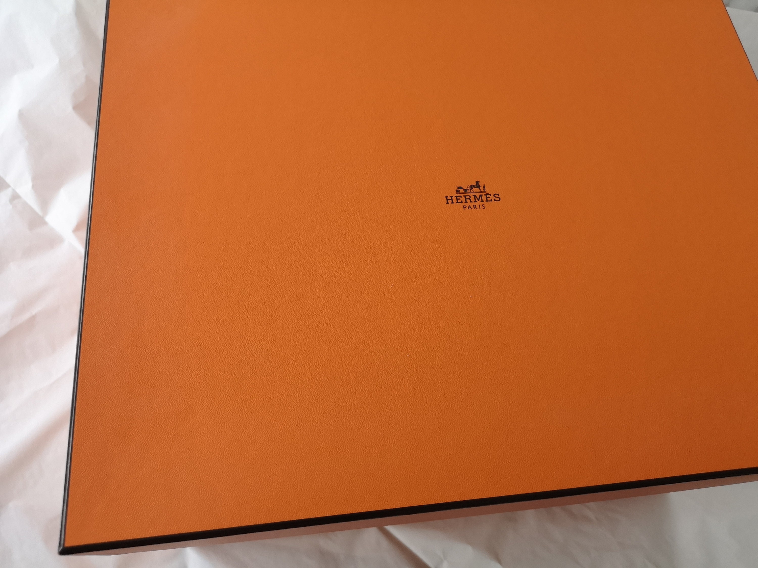 Large Rectangular Hermes Box Flat Box Hermes Storage Box Hermes Orange ...